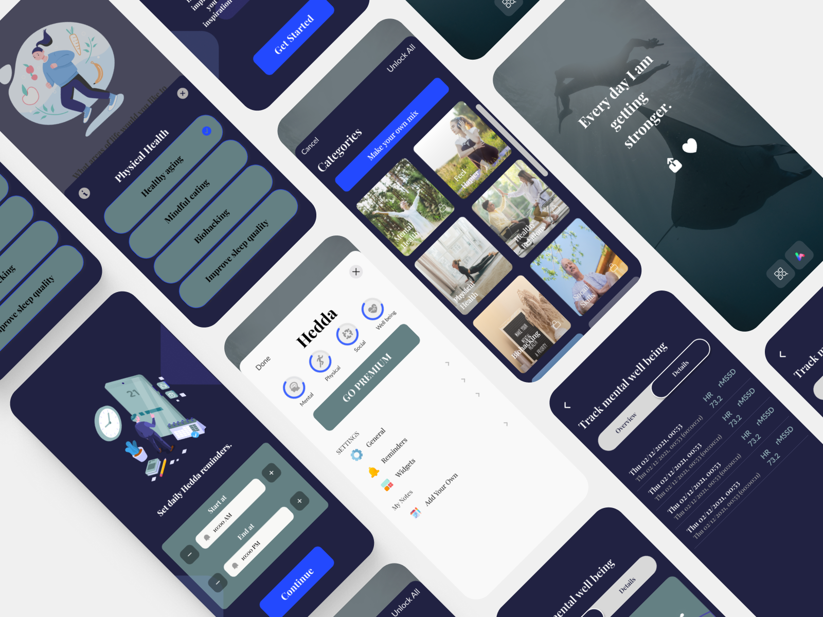 Hedda: Mental Well-being App by Ifrah Jamal on Dribbble
