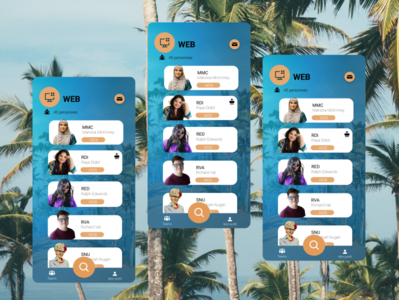 Mobile App | Find your colleague by Juliette Dmp on Dribbble