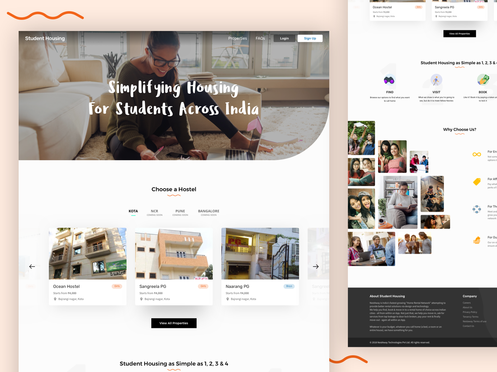 Student Housing Website by Chaitanya Alluru on Dribbble