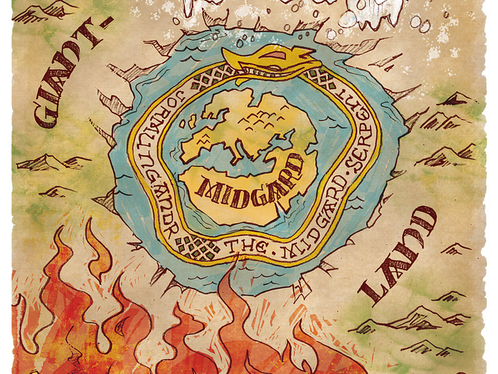 Map of Midgard by Sam Valentino on Dribbble