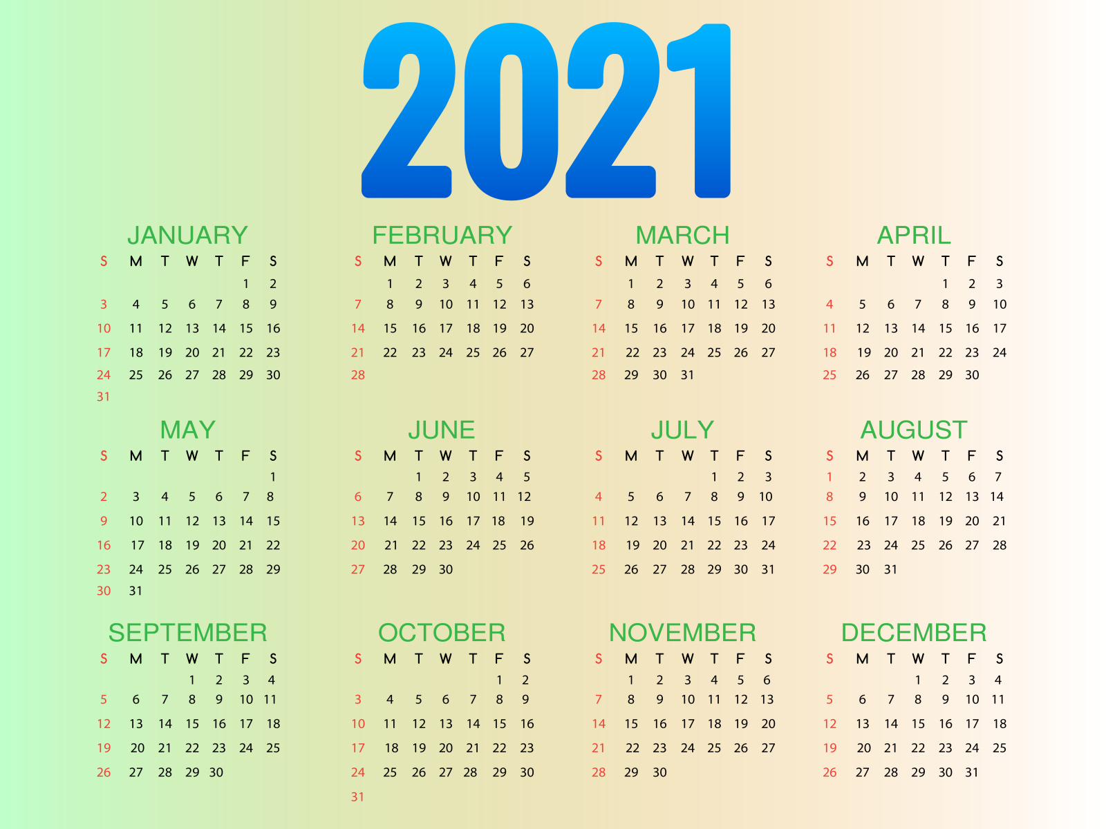 New Calendar 2021 by Shorat on Dribbble