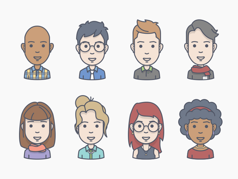 Character Avatars by Emily Ng for Freelancer on Dribbble