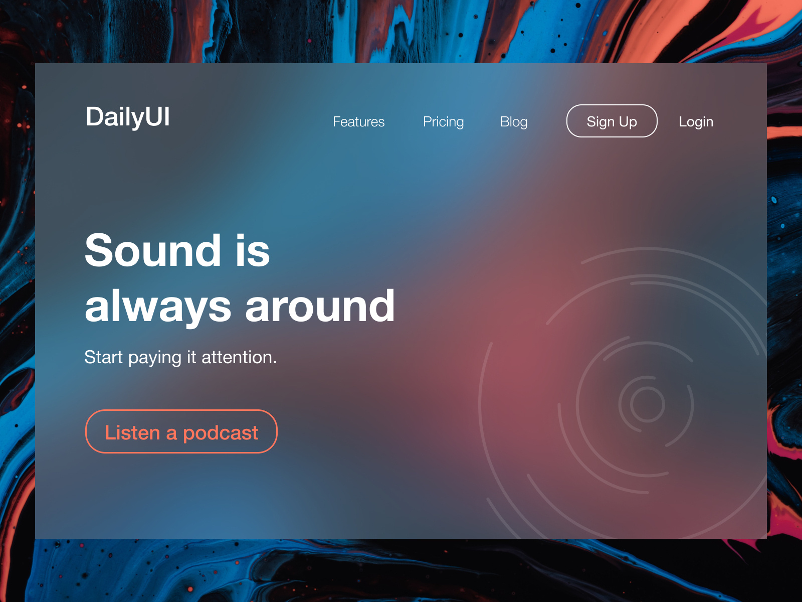 Daily UI Design #003 · Landing Page by Lucía Lanza on Dribbble