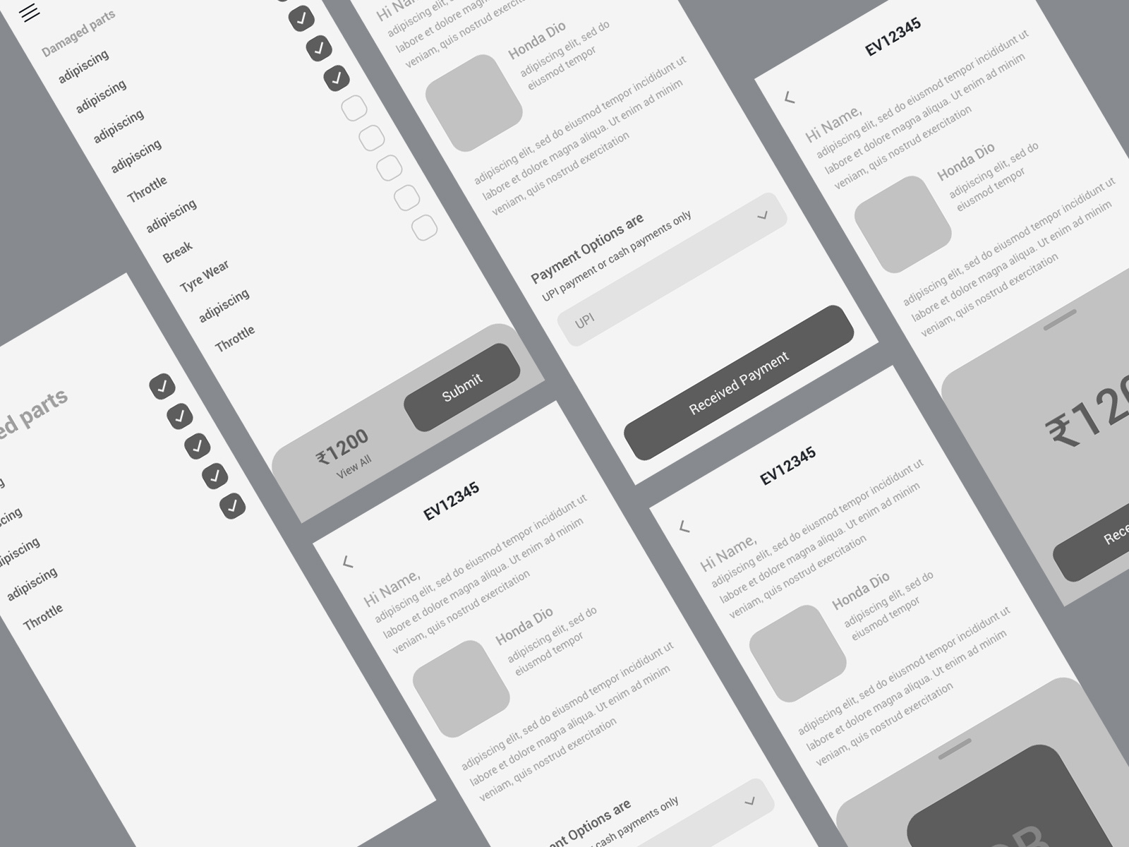 Vehicle Return User Flow ( wireframe ) by Amal Tomy on Dribbble