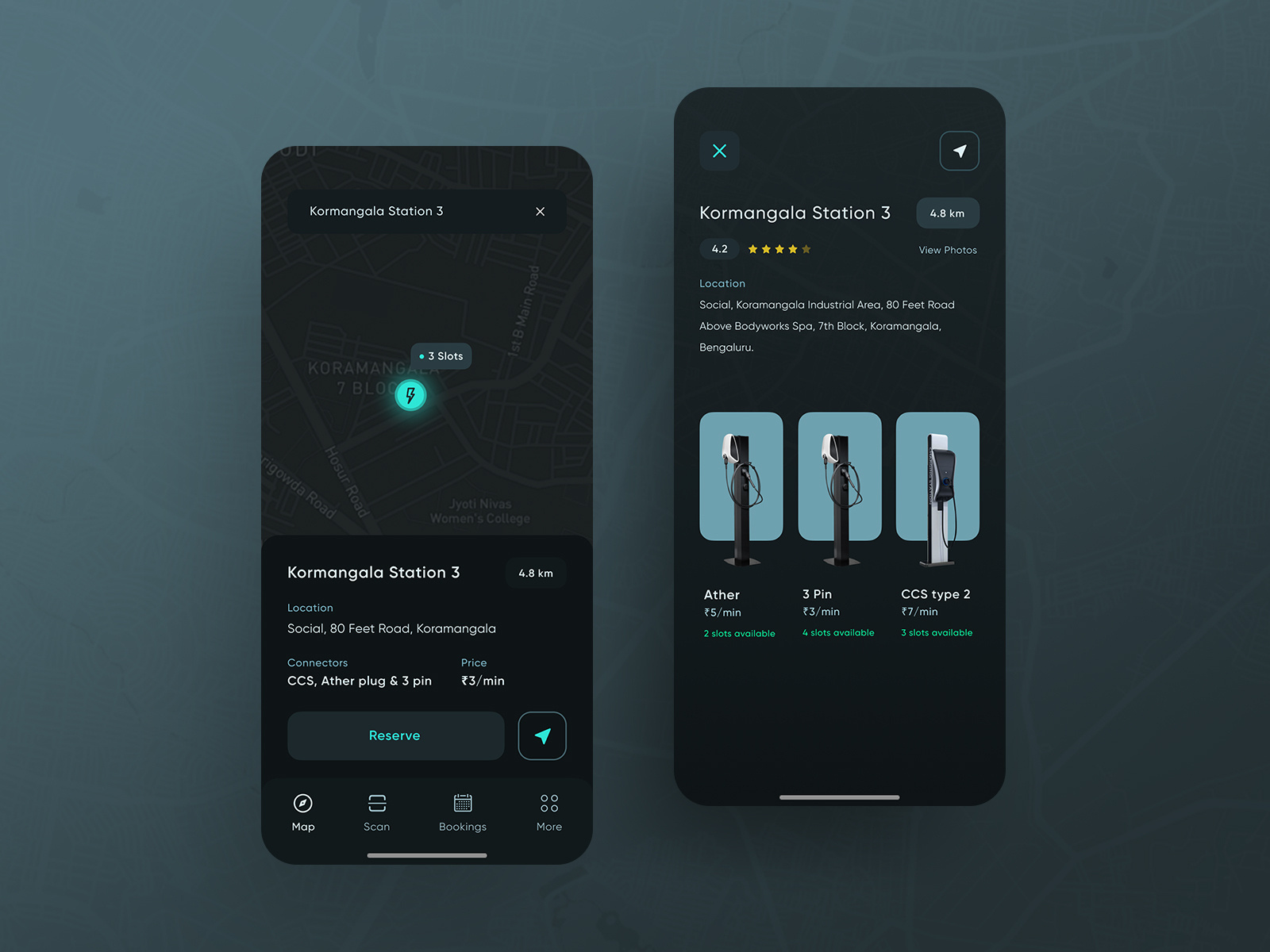Spark - EV Charging station & detail screen by Amal Tomy on Dribbble