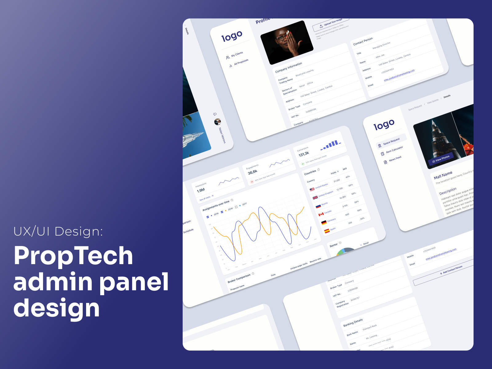 PropTech Admin Panel Design by Bojana Dimitrova on Dribbble