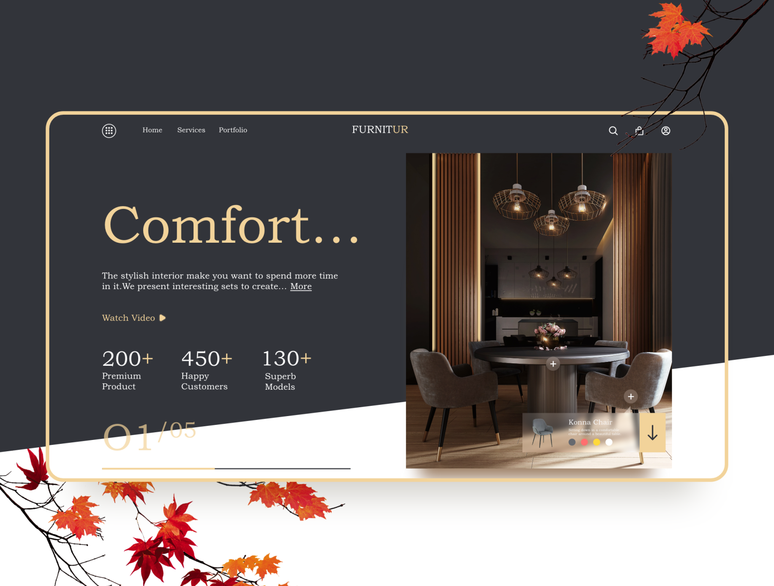 Furniture Web Design Ui / Ux by WSite on Dribbble