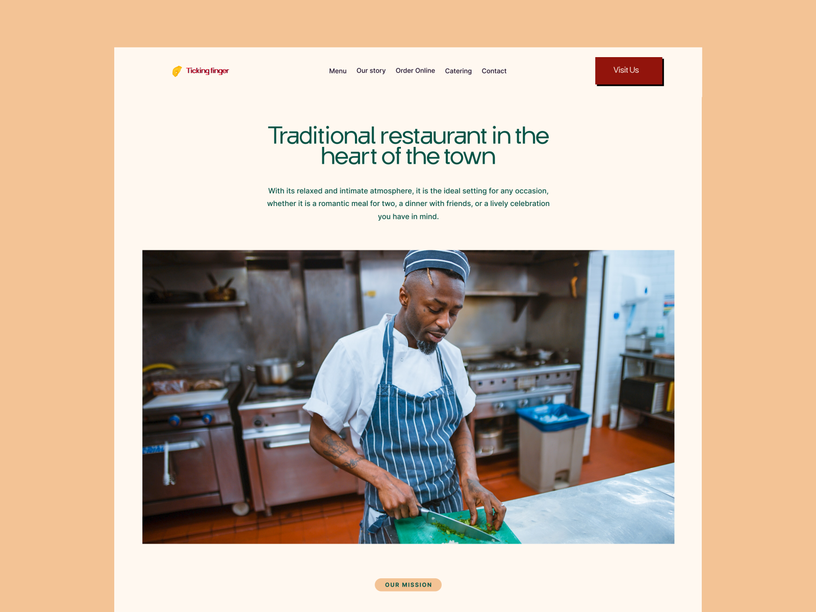 Fingerlicking : Restaurant About Us page Design by Peter Rock on Dribbble