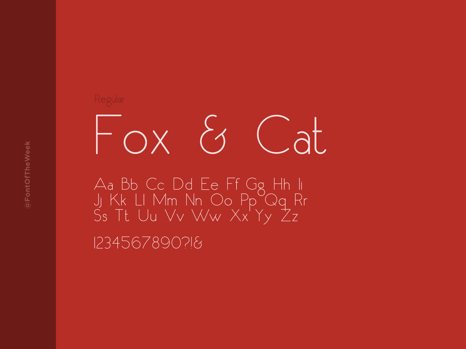 Fox & Cat by Font of the Week on Dribbble