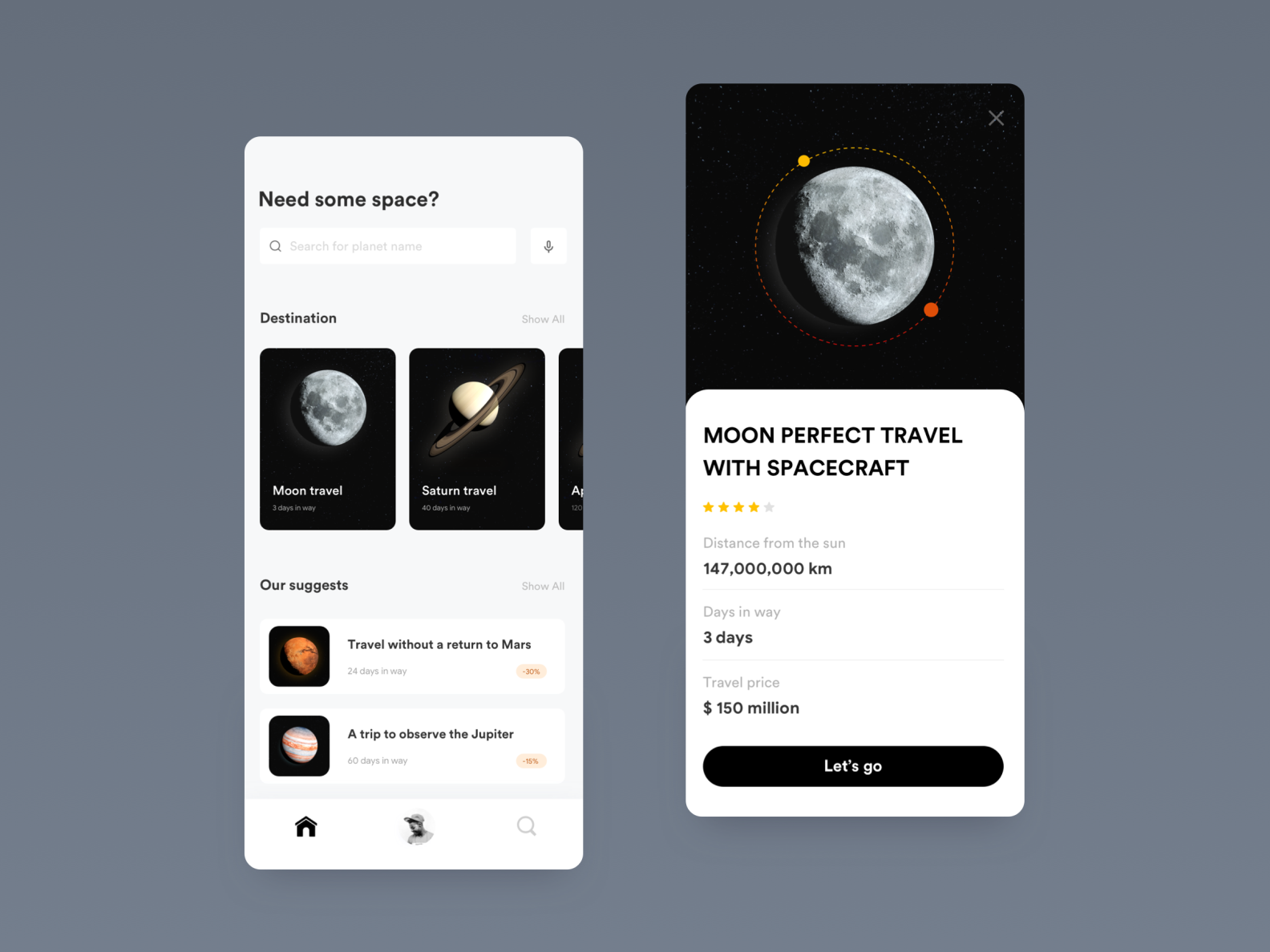 Space App Design by RT TECH SOLUTIONS on Dribbble