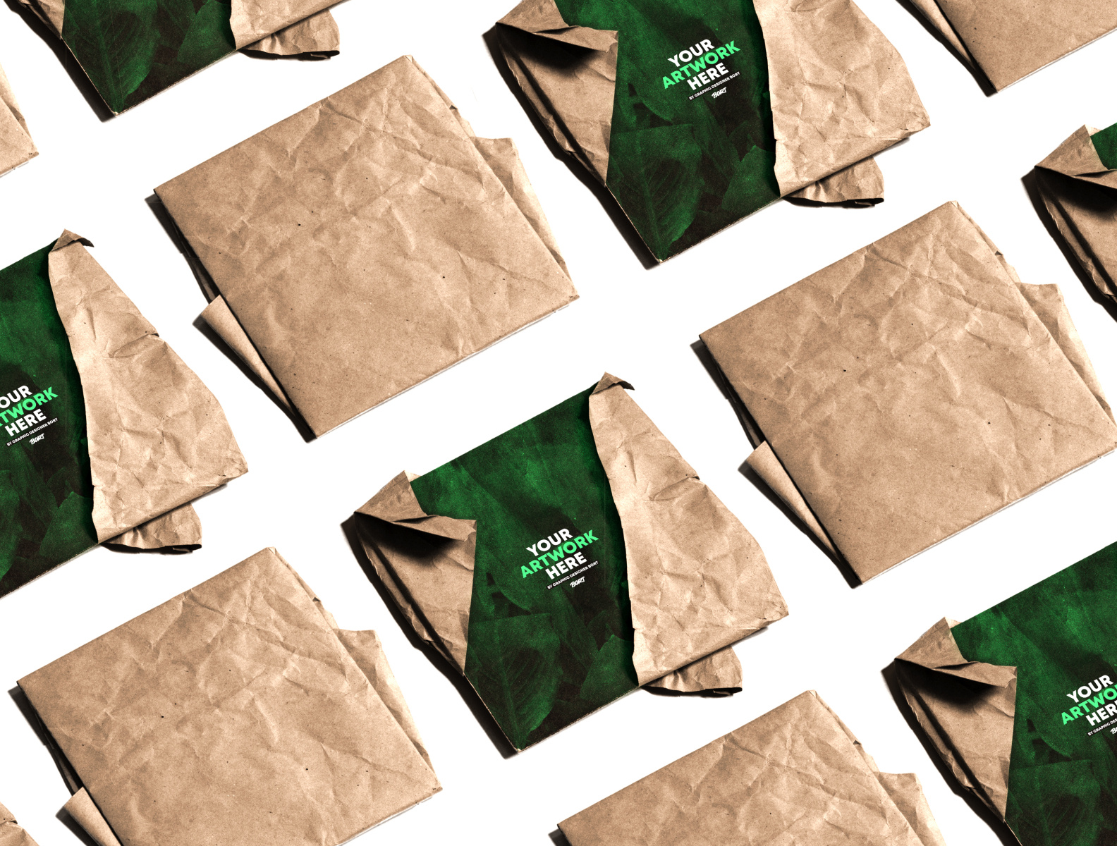 kraft paper wrap mock-up bundle psd by BORT GRAPHIC DESIGN on Dribbble