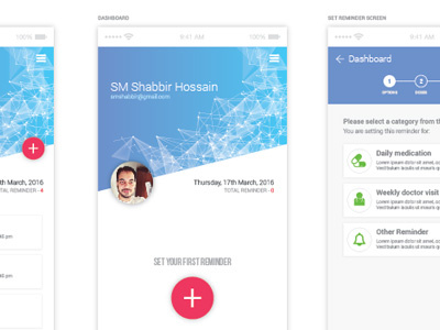 MDL Design for Daily Medication Reminder App by Shabbir on Dribbble