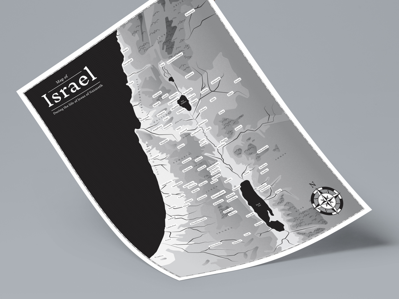 Map of Israel by Martin Vacho on Dribbble