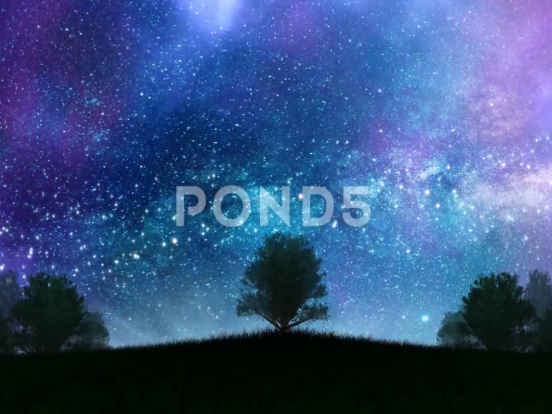 Landscape With Galaxy Sky Animation by Hafsa on Dribbble
