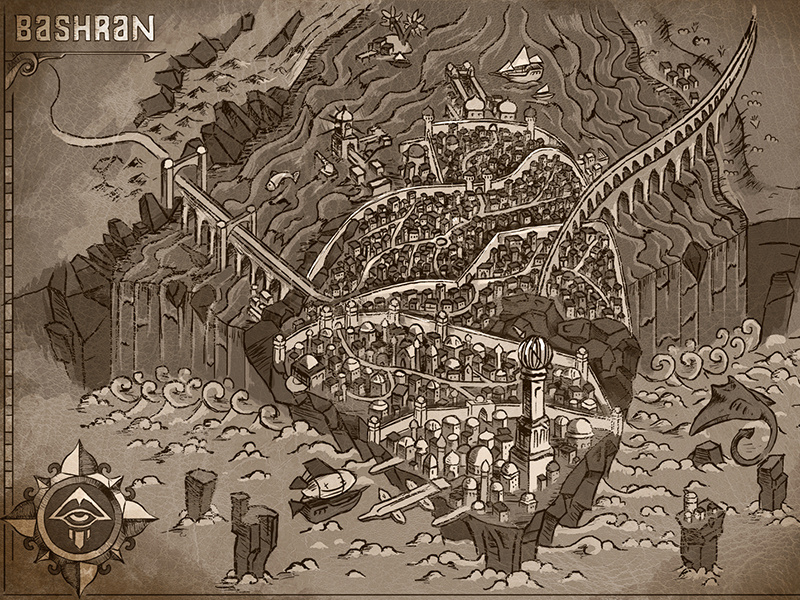 Bashran Map by Darin Walsh on Dribbble