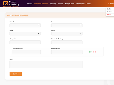 Admin page form by Vipin on Dribbble