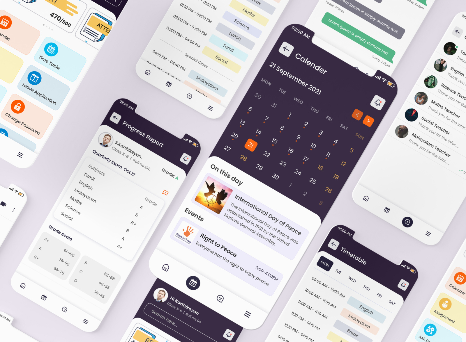 School App UI/UX Design | Student View by S. Siva Raman on Dribbble
