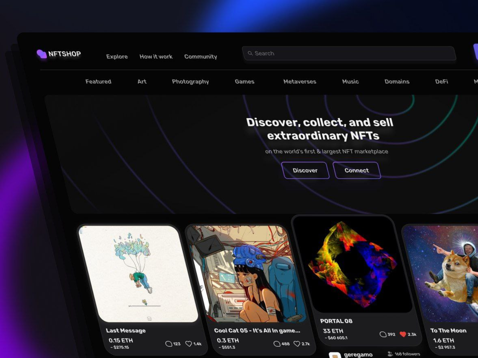 NFT Marketplace Website by Alexander Kart on Dribbble