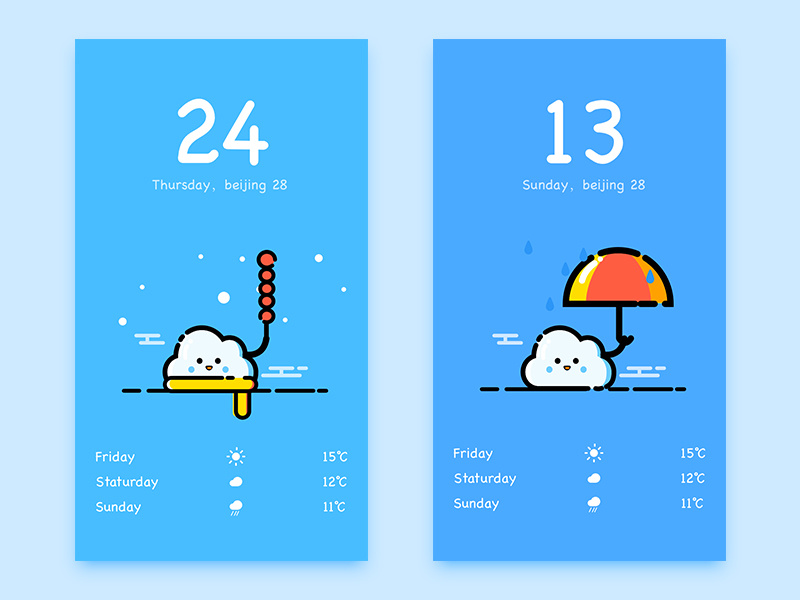 weather by Zero on Dribbble