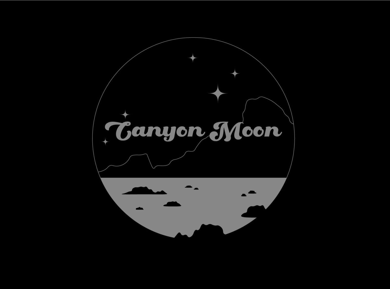 Negative Space Logo: Canyon Moon - Prompt No. 107- 20 minute by Paytan ...