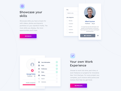Startup landing page by Drasius M. on Dribbble