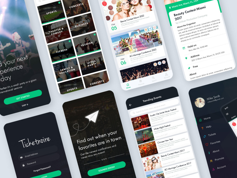 Events & Festivals App by Caveman Studios on Dribbble