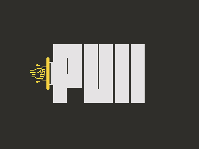Pull - Minimal Typography by Bala Murugan on Dribbble