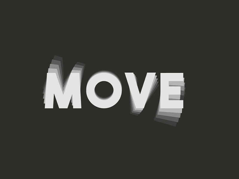 Move - Minimal Typography by Bala Murugan on Dribbble