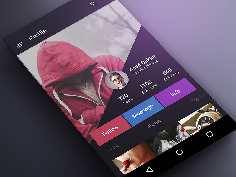 Dark Profile Screen by Redwanul Haque on Dribbble