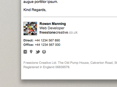 Company Email Signature by Rowan Manning on Dribbble
