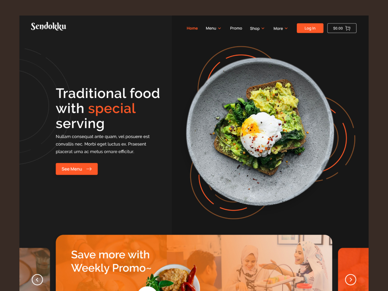Sendokku - Restaurant Website Concept by Matt on Dribbble