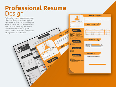 Resume Design (CV) by Hassan on Dribbble