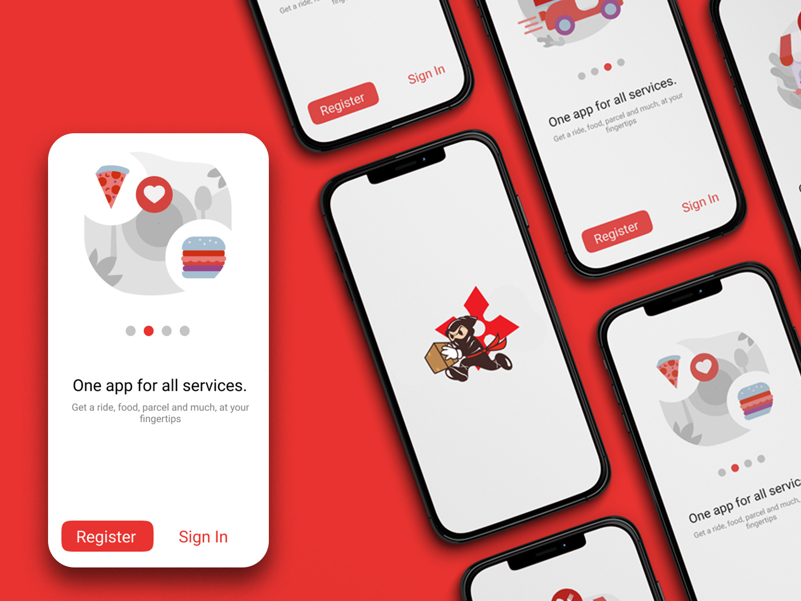 Ninja Delivery | Login Page by Ashfaque Hoque on Dribbble