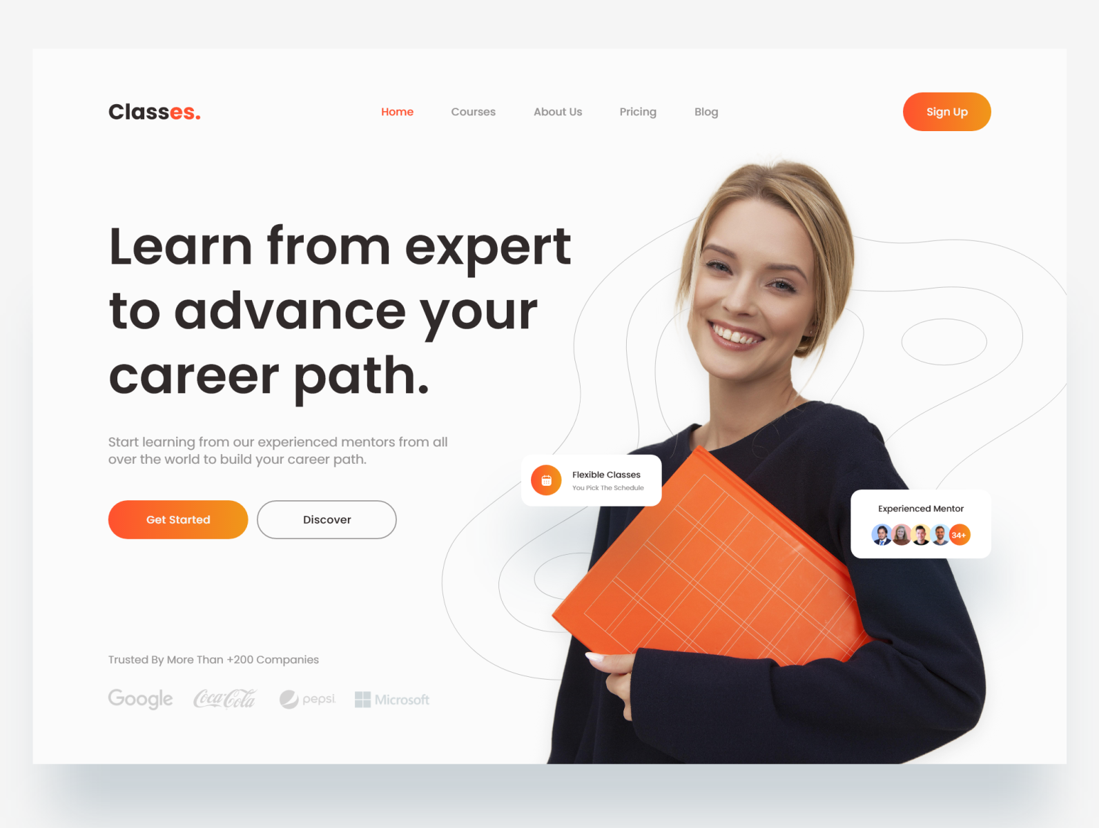 Classes - Online course landing page by SADHIN SALEEM🏆 for CNIT on Dribbble