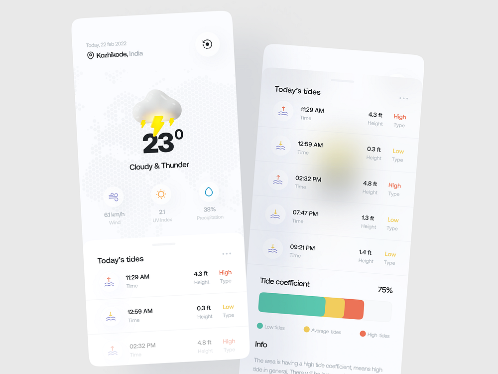 Weather App designs, themes, templates and downloadable graphic ...