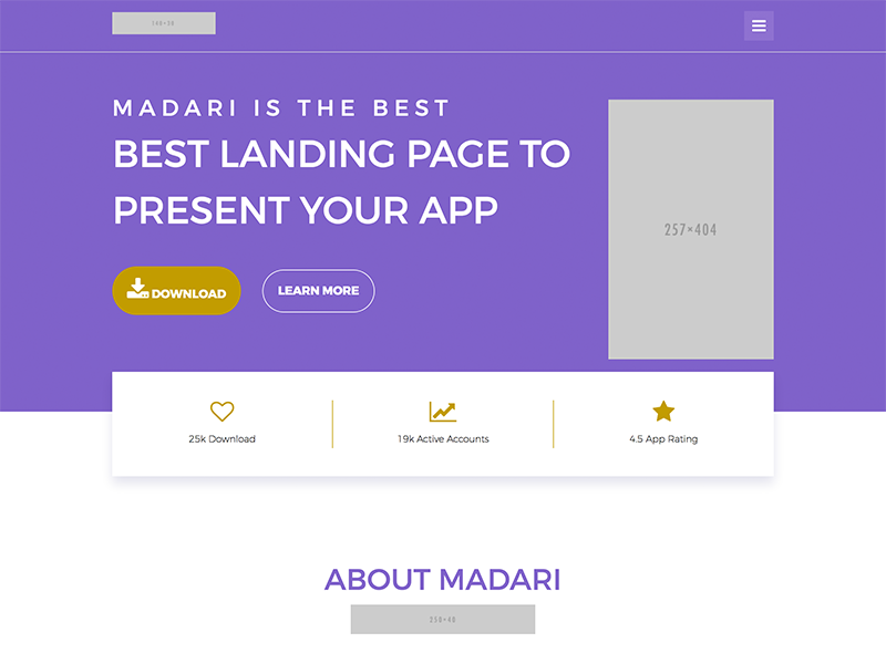 App Landing Page - UI to Frontend by Katherine Delorme on Dribbble