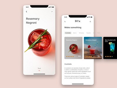 Mix - Drinks App by Saish Menon on Dribbble