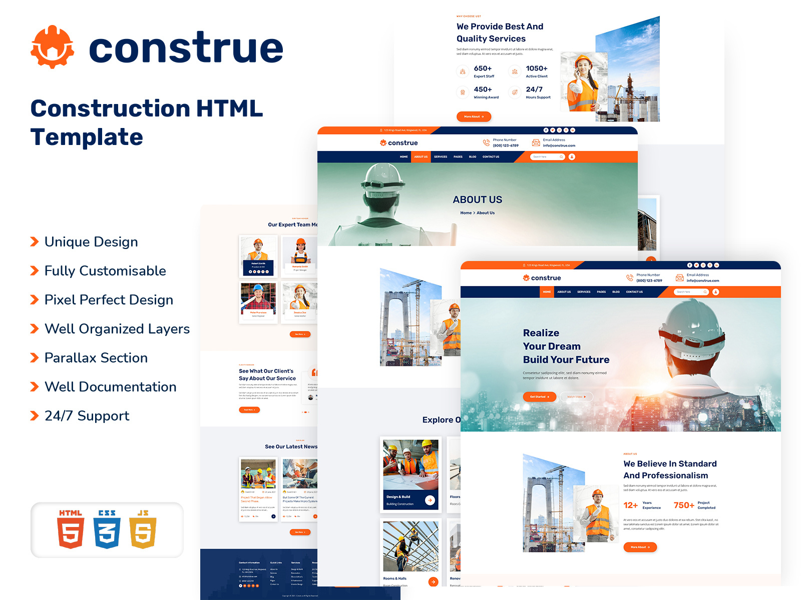 Construe - Construction HTML5 Template - Made by Bootstrap 5 by IT ...