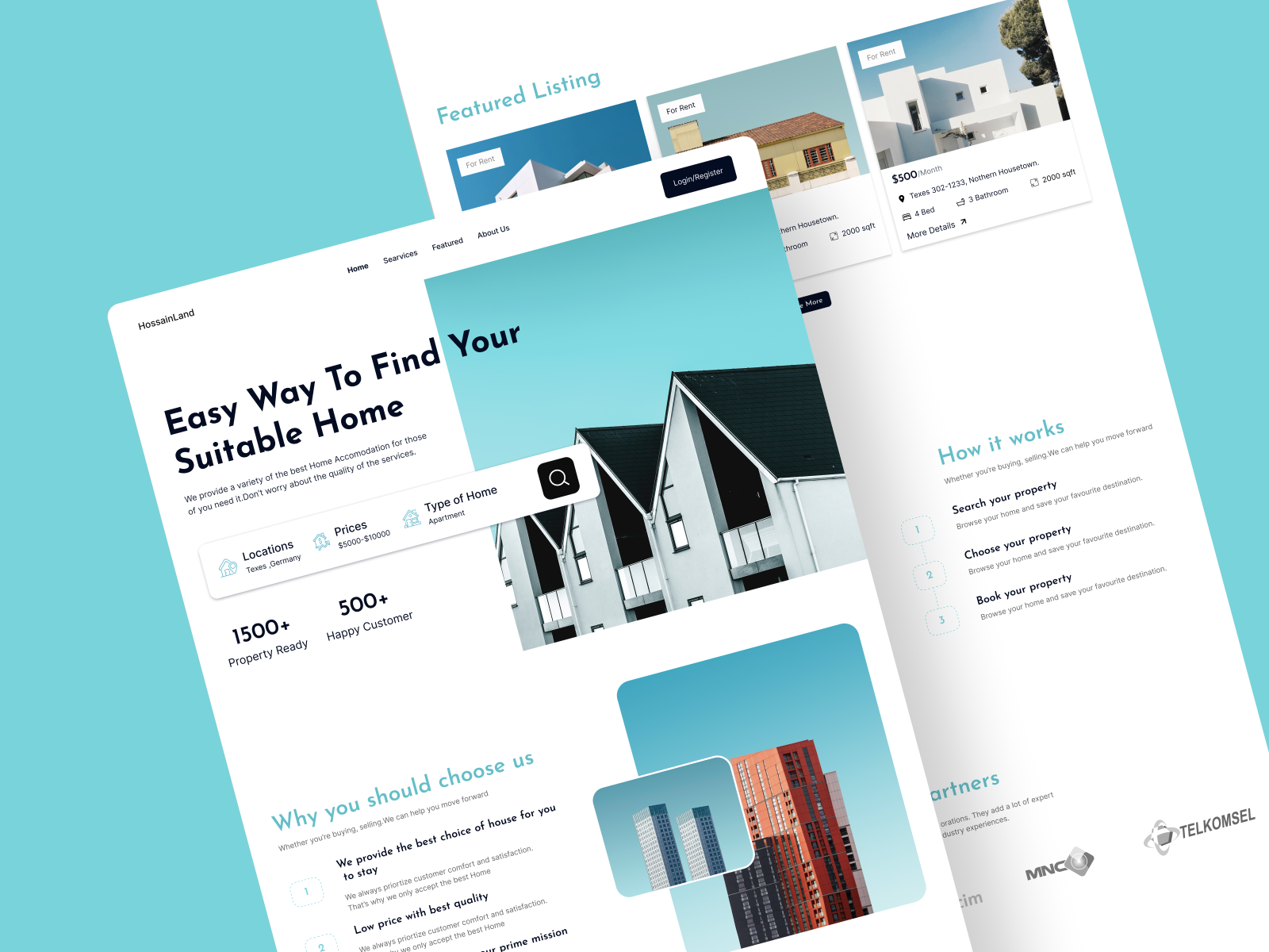 Real Estate web design concept by Shobrata Das on Dribbble