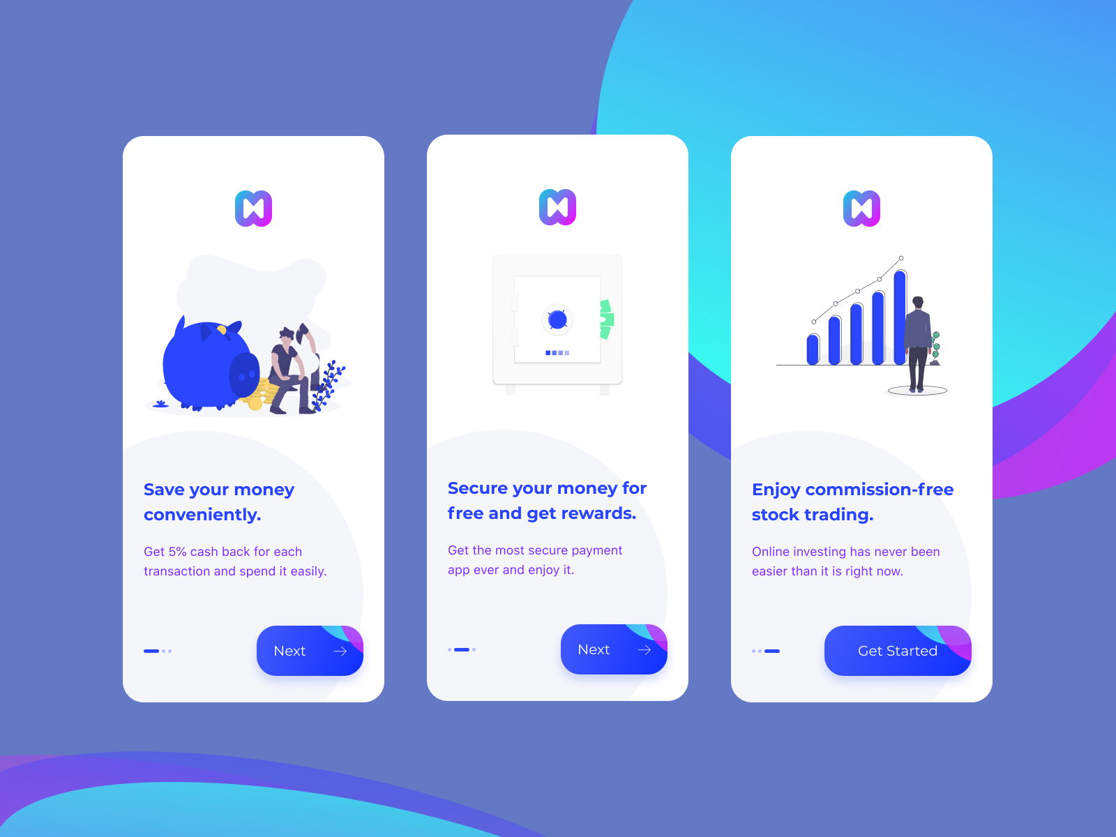 Fintech Onboarding Screens by K. Sai Sumanth on Dribbble