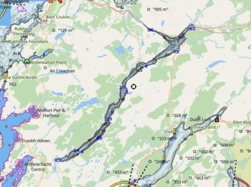 Loch Awe (Loch Obha) nautical chart by Pavel Kalina on Dribbble