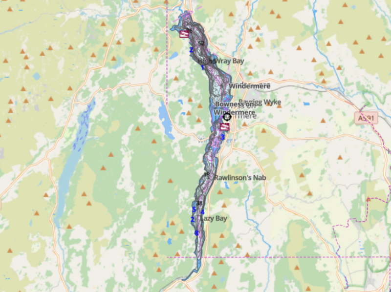 Windermere nautical chart by Pavel Kalina on Dribbble