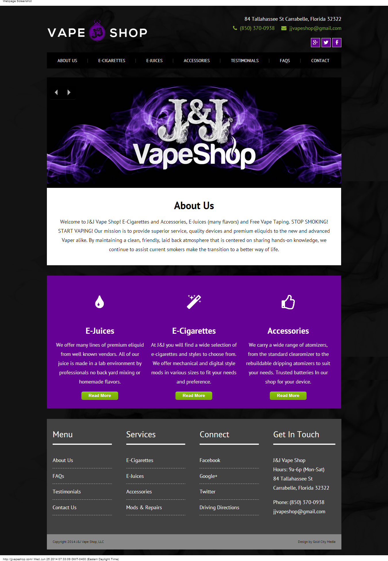 J&J Vape Website by Josh Gralton on Dribbble