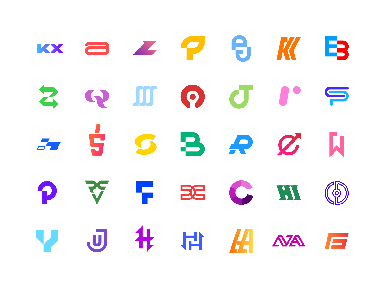 Logo Collection (colored) by Charlie C. on Dribbble