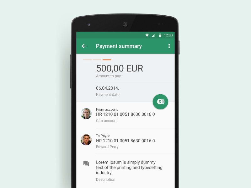 Mobile Payment Summary by Jasa Z on Dribbble