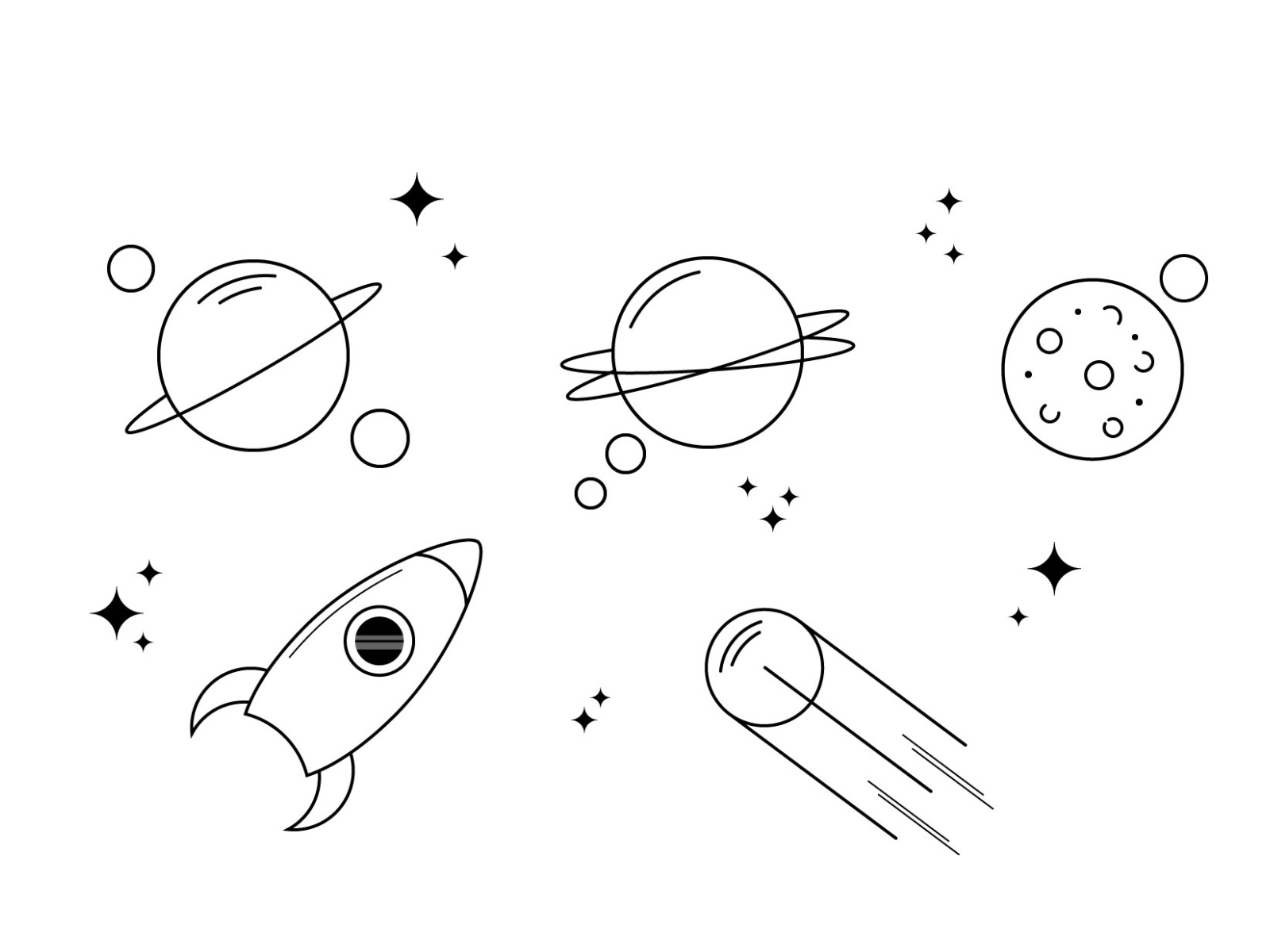 Space icons by Leyla Velieva on Dribbble