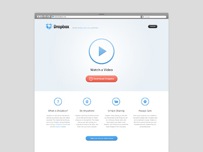 Dropbox Homepage by Kartik Mahant on Dribbble