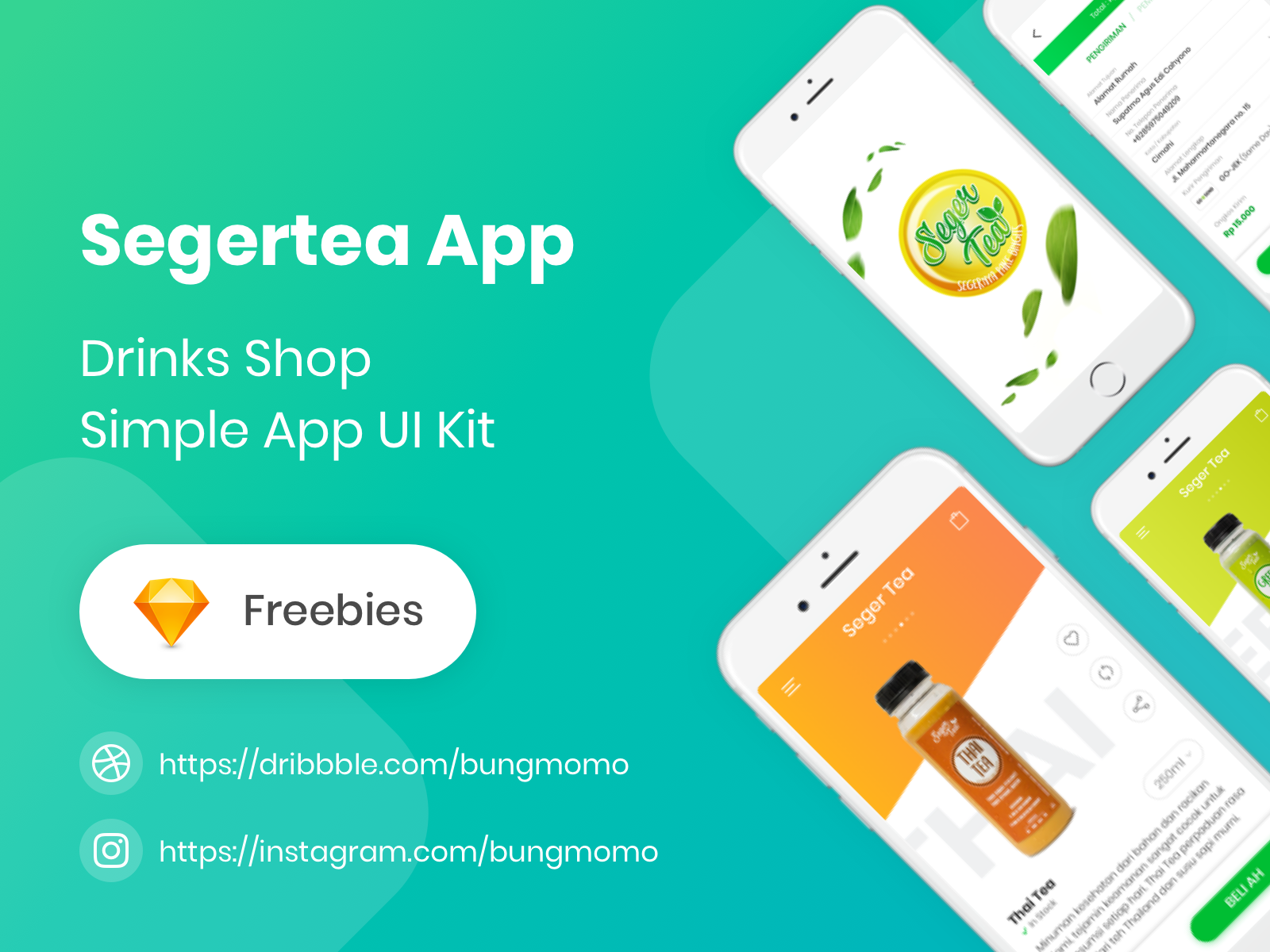 Segertea App - Drinks Shop Simple App UI Kit by Supatmo Cahyono on Dribbble