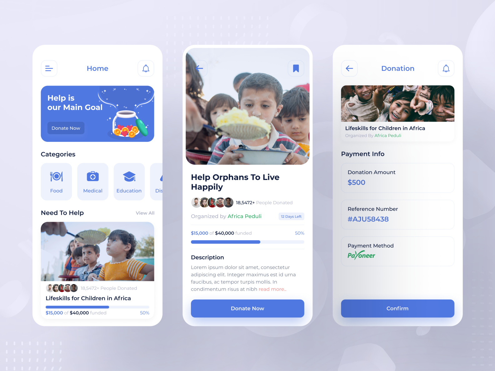 Charity & Donation App Design by Solution Flows™ on Dribbble