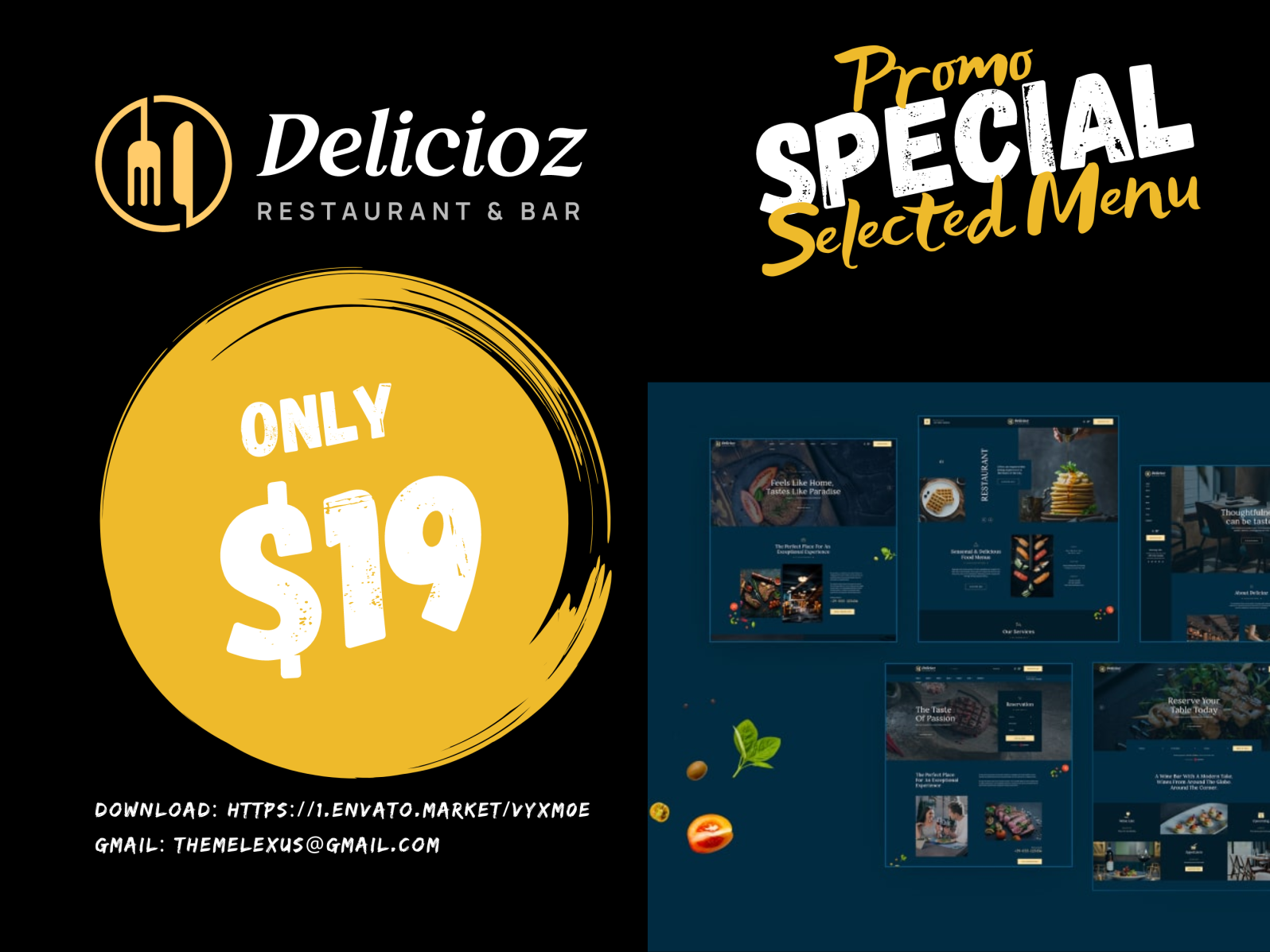 Beautiful Restaurant Landingpage Website by ThemeLexus on Dribbble